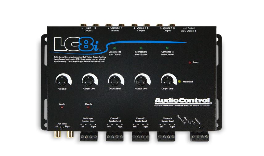 Audio Control LC8i 8 Channel Line Out Converter with Auxiliary Input ...
